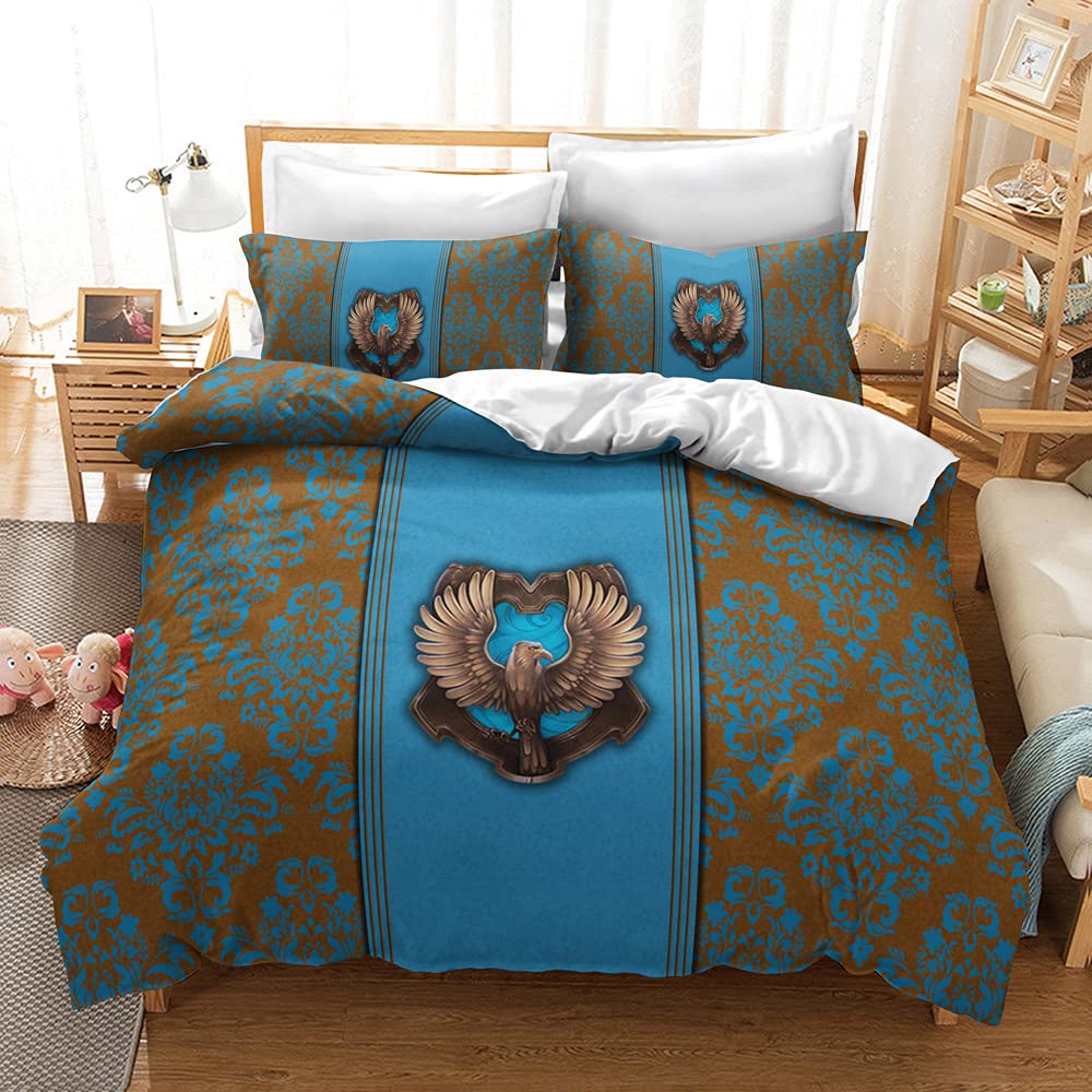 Bedding Duvet Cover Harry Potters Lightweight Decorative Modern Style Microfiber, Soft Microfiber Bedding Set, 1 Duvet Cover&2 Pillow Cases, No Comforter