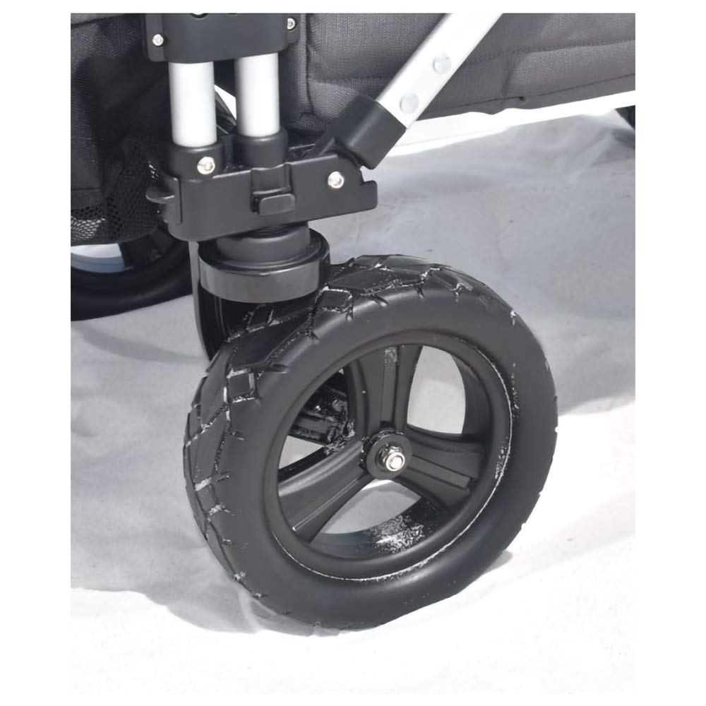 Keenz Heavy Duty All Terrain Wheel Set Kit with Axel for 7S Toddler Stroller Wagons to Travel on Snow, Dirt, Gravel, and Uneven Terrains, Black