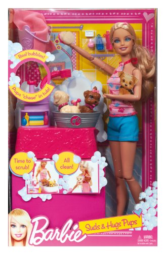 Barbie Suds and Hugs Pups Playset