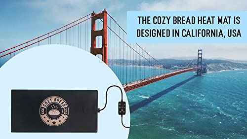 Cozy Bread™ Warming Mat | Thermostat Controlled Portable Bread Proofer (10" x 21") | Love What You Bake - Proof Dough, Keep Baked Goods Warm, Fermentation
