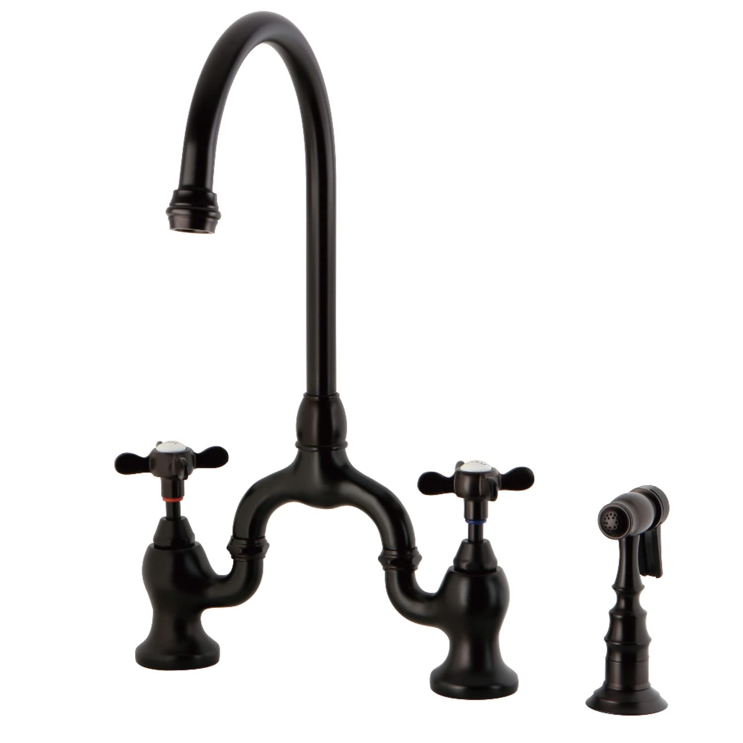 Kingston Brass KS7795BEXBS Essex Bridge Kitchen Faucet, Oil Rubbed Bronze