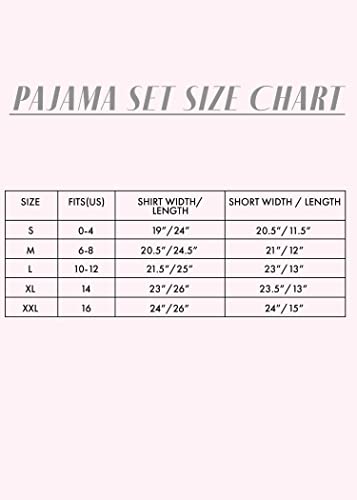Belle's Design Women’s Tie Dye Short Sleeve Satin Silk Pajama Set Button Down 2 pieces Loungewear Sleepwear (Dusty Pink, XX-Large)