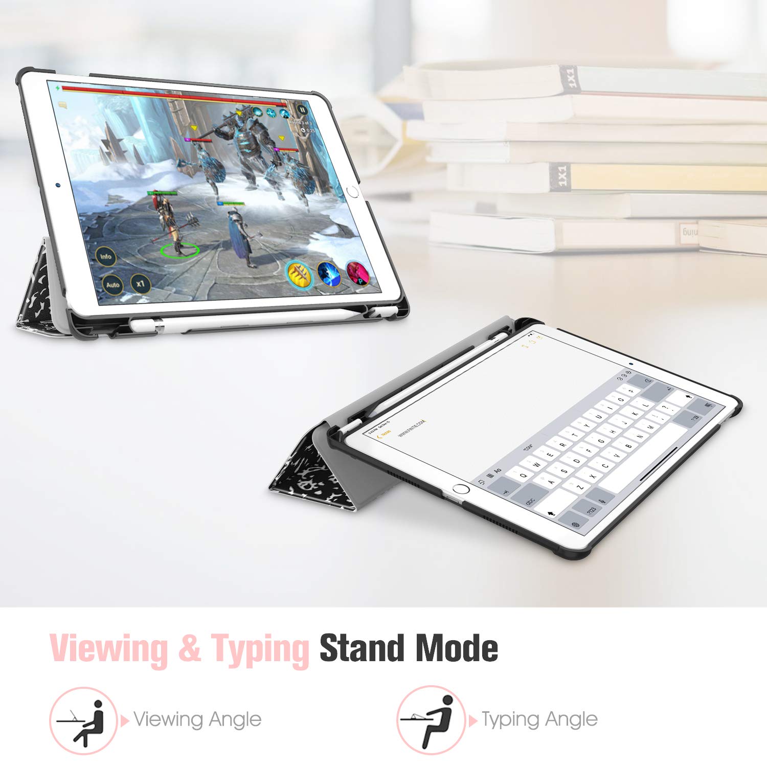 Fintie Case for iPad Air (3rd Gen) 10.5" 2019 / iPad Pro 10.5" 2017 - [SlimShell] Ultra Lightweight Standing Protective Cover with Built-in Pencil Holder, Auto Wake/Sleep (Composition Book)