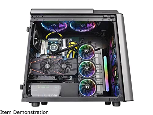Thermaltake Level 20 GT Motherboard Sync ARGB E-ATX Full Tower Gaming Computer Case with 2 200mm ARGB 5V Motherboard Sync RGB Fans + 140mm Black Rear Fan Pre-Installed CA-1K9-00F1WN-02