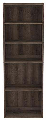 Signature Design by Ashley Arlenbry Modern Farmhouse 71" Bookcase with 4 Shelves, Weathered Oak Gray