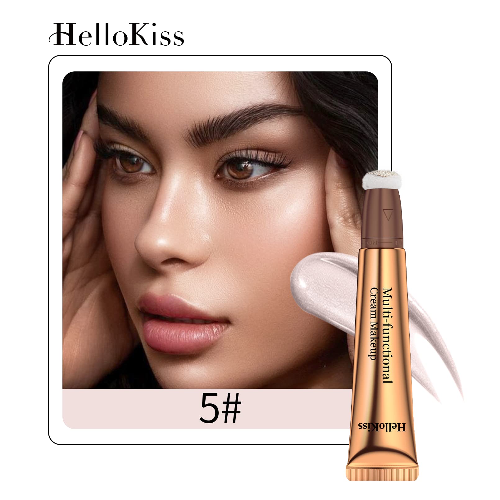 3 Pcs Liquid Contour Beauty Wand Set, Contour & Blush & Highlighter Stick with Cushion Applicator, Attached Easy to Blend, Long Lasting & Smooth Natural Matte Finish (#02#03#05)