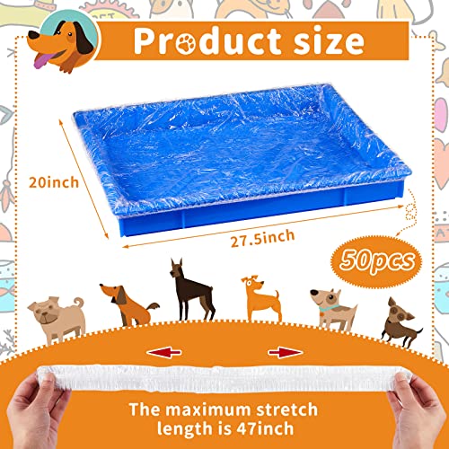 50 Pieces Cage Liners for Small Animals Disposable Hamster Tray Liner Clear Plastic Box Liner Leak Proof Guinea Pig Cage Liner Bag Litter Toilet Film for Rabbit Bunny Hamster Hedgehog Cage