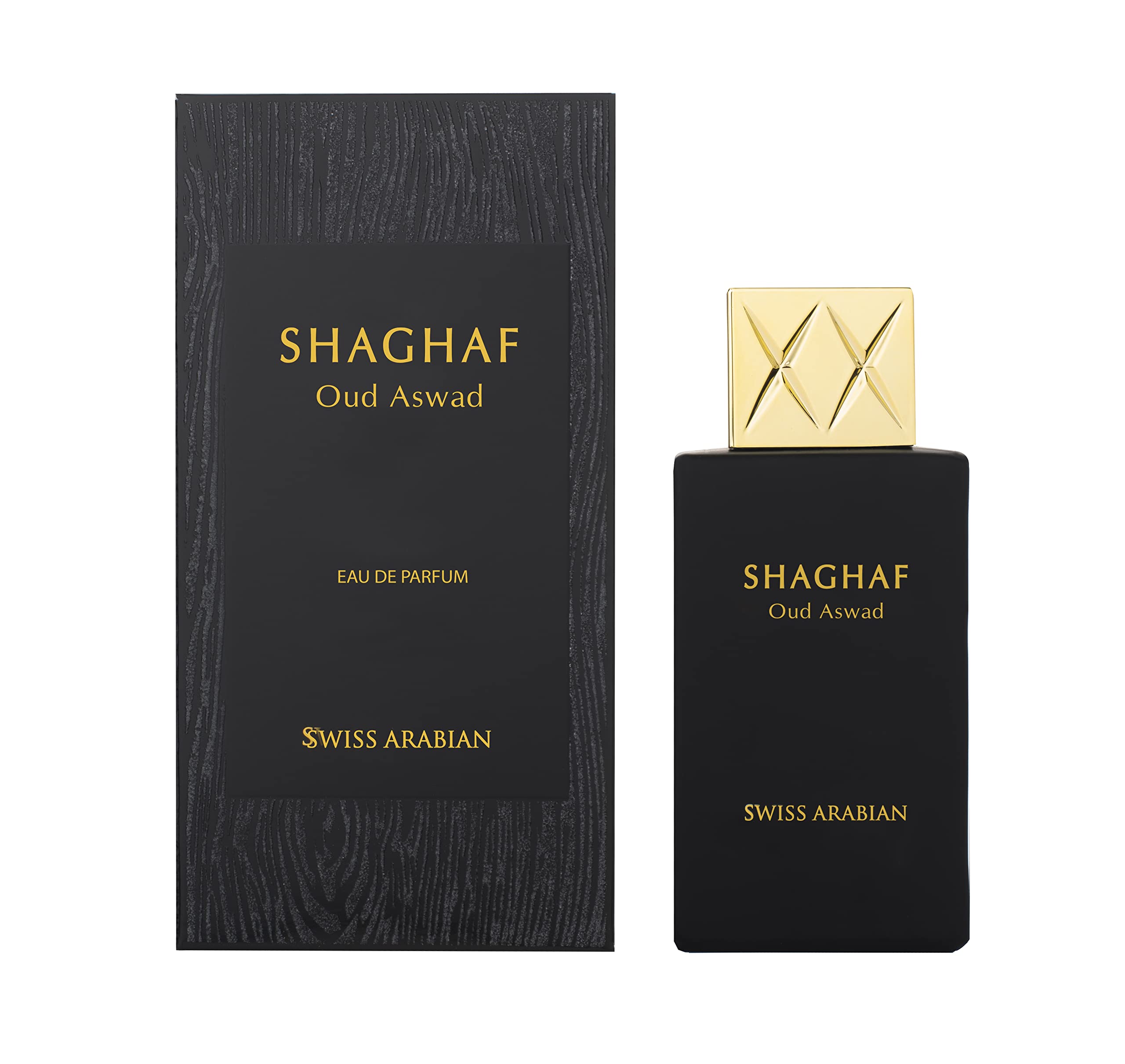 Swiss Arabian Shaghaf Oud Aswad - Luxury Products From Dubai - Long Lasting Personal EDP Spray Fragrance - A Seductive Signature Aroma - 2.5 Oz