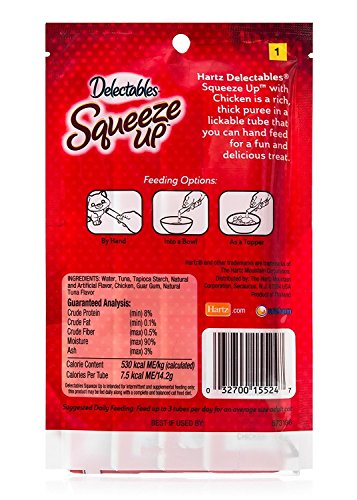Delectables Squeeze Ups Chicken Flavor (2-PACKS) 4- Individual Tubes in Each pack