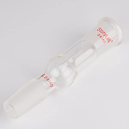 stonylab Glass Straight Drying Tube, Borosilicate Glass Drying Tube Adapter with 24/40 Standard Taper Joints for Laboratory Lab Supply