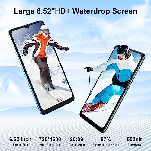 Blackview Unlocked Smart Phones A53, 7GB+32GB 1TB TF, 5080mAh Battery+OTG, Android 12, 6.52 inch HD+,4G Dual SIM, Face ID, GPS, 12MP Camera, 3.5mm Jack, Android Cell Phone Unlocked Smartphone|Grey…