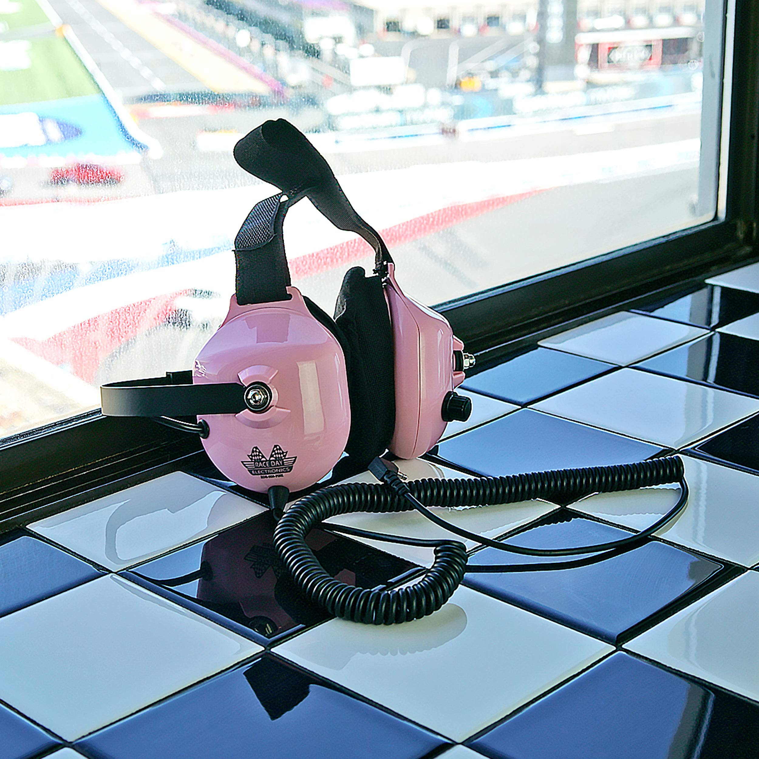 Race Day Electronics Noise-Reducing Race Scanner Headphones - Pink - RDE-058-PINK