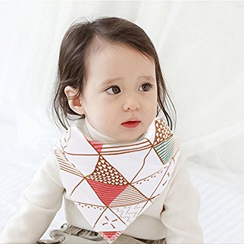 Pink Organic Cotton Baby Bandana Drool Bibs for Girls 8 Pack