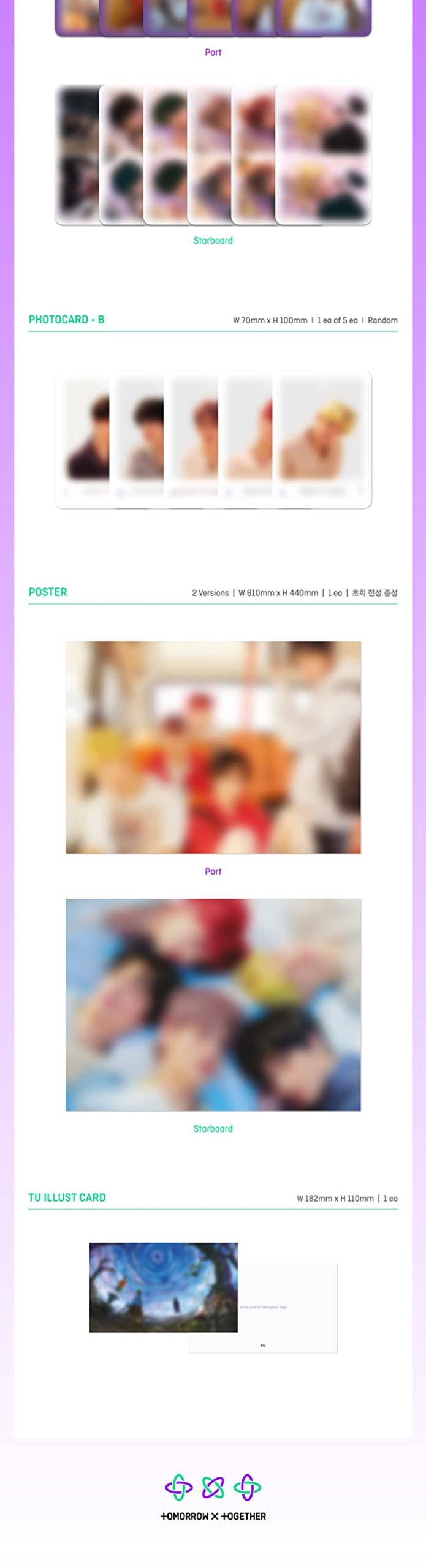 TXT Dream Chapter : Eternity 2nd Mini Album Random Version CD+108p PhotoBook+2p Card+1p Sticker+1p Illust+Tracking Sealed