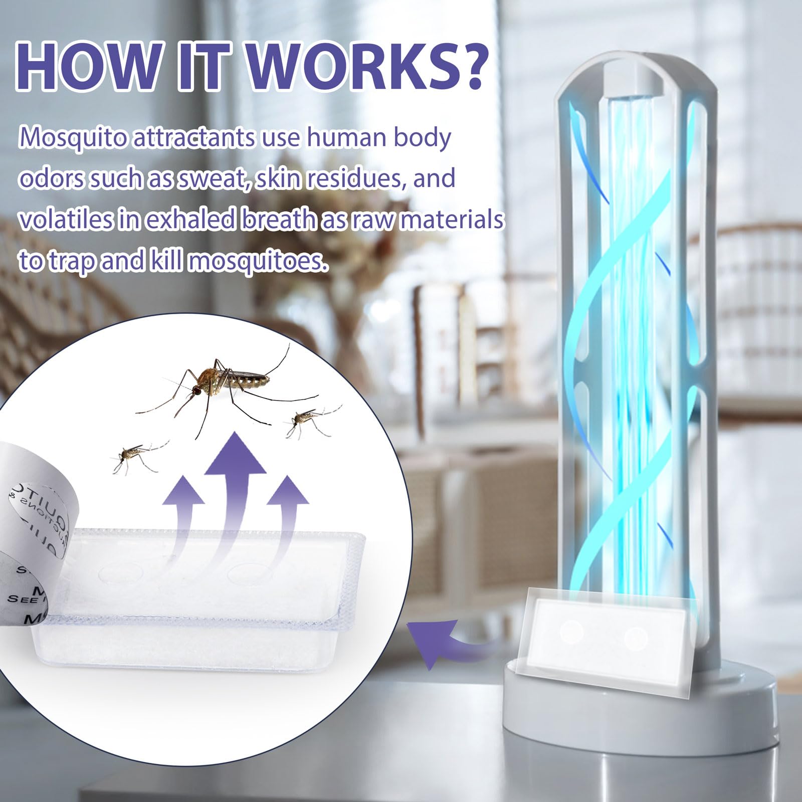 6 Pack Mosquito Attractant Bait Refill, Mosquito Bits Octenol Lure for Bug Zapper & Fly Traps, Compatible with All Flying Insect Mosquito Trap