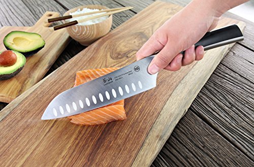 Cangshan N Series 59113 German Steel Forged Santoku Knife, 7-Inch