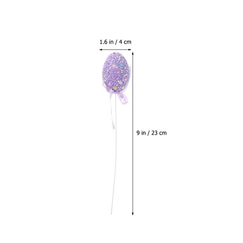 Toddmomy 24pcs Easter Egg Tree Branches Flower Picks Floral Arrangement Easter Egg Ornament for Easter Wreath Tree Garden Decoration