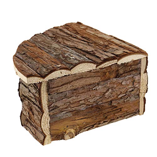 SING F LTD Beautiful and Cute Nest Playground House for Hamsters Hedgehog Wooden House Circular Sector Corner Cage 31x21x13cm