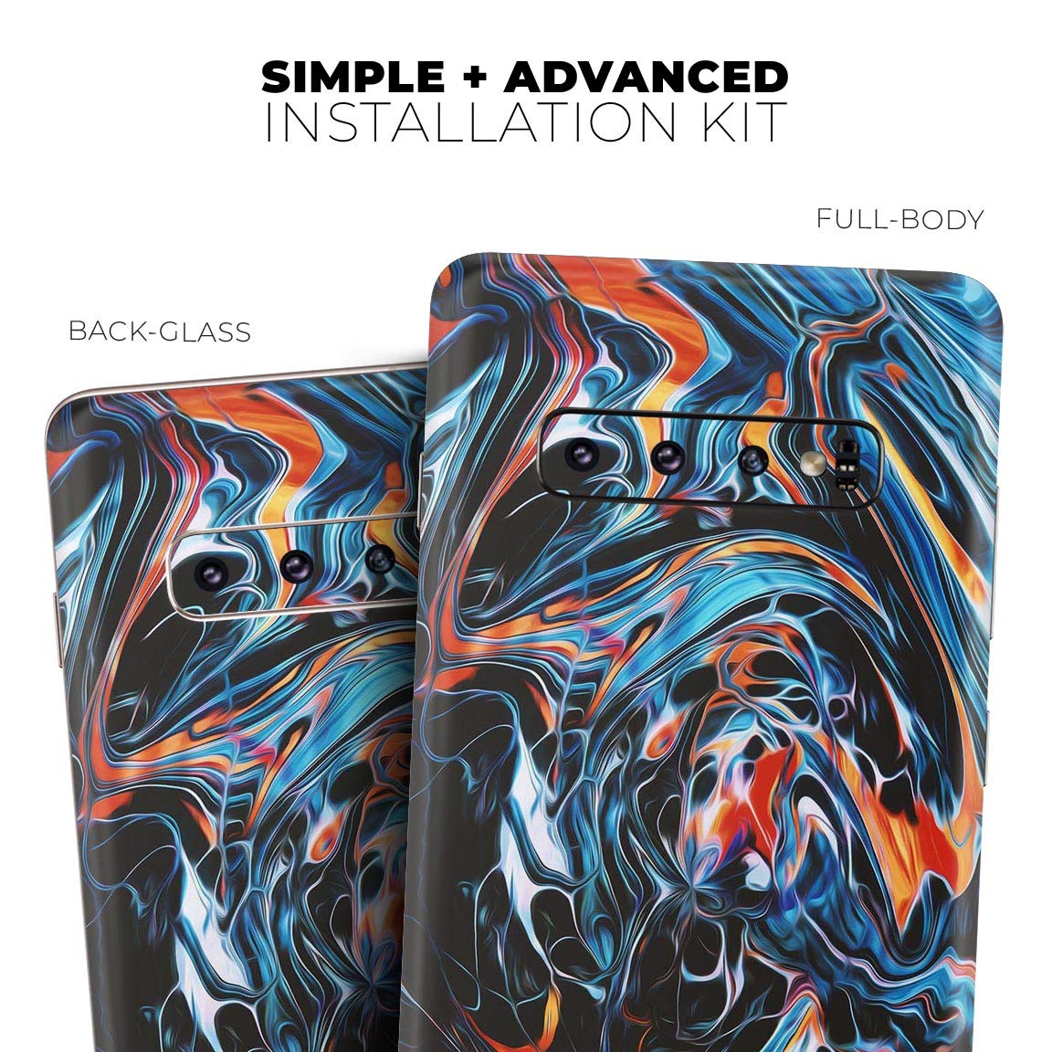 DesignSkinz Liquid Abstract Paint Remix V2 Protective Vinyl Decal Wrap Skin Cover Compatible with The Samsung Galaxy S20 (Screen Trim & Back Glass Skin)