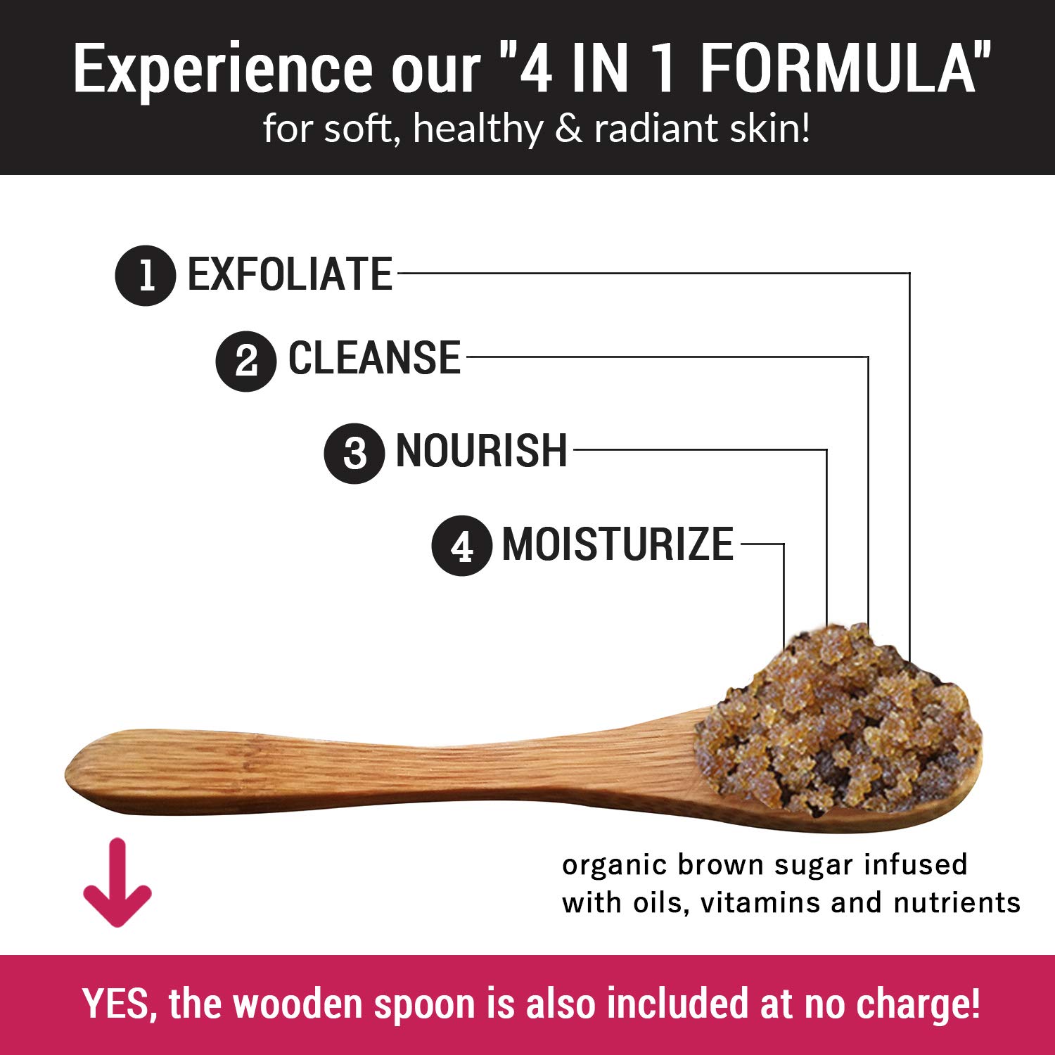 pureSCRUBS Premium Vanilla Brown Sugar Scrub | Face, Feet & Full Body Scrub | Large 16oz Jar Includes Wooden Spoon, Loofah & Mini Exfoliating Bar Soap