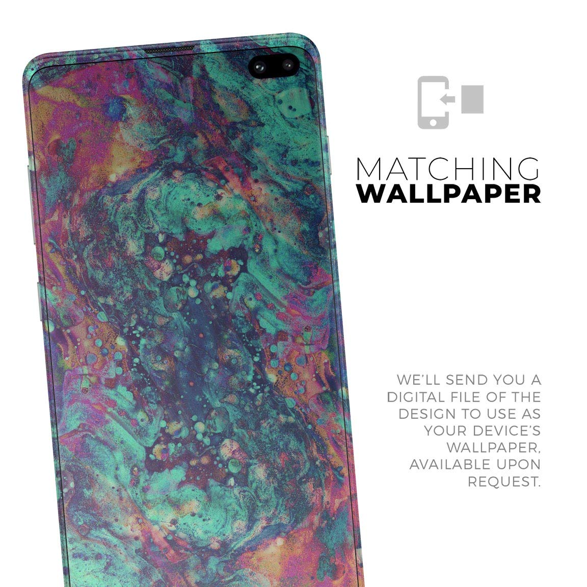 DesignSkinz Liquid Abstract Paint Remix V91 Protective Vinyl Decal Wrap Skin Cover Compatible with The Samsung Galaxy S20 (Screen Trim & Back Glass Skin)
