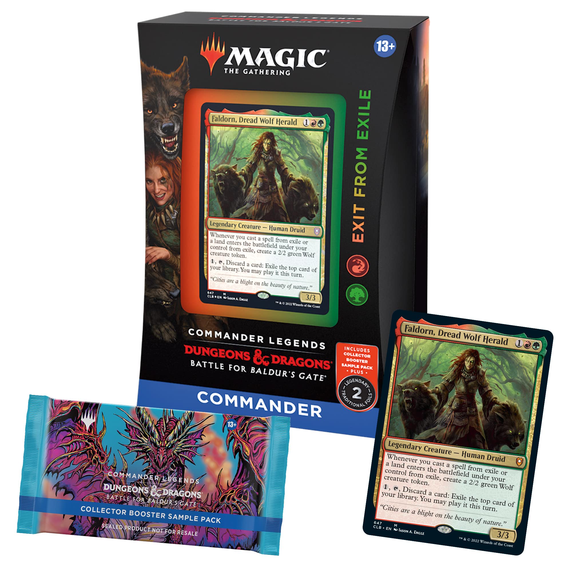 Magic: The Gathering Commander Legends: Battle for Baldurās Gate Commander Deck ā Exit from Exile + Collector Booster Sample Pack