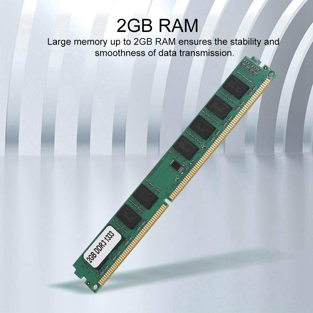 Focket Memory Upgrade RAM,2GB 1333MHz DDR3 Memory Data Transmission 240pin DDR3 2GB 1333MHz for Intel/AMD
