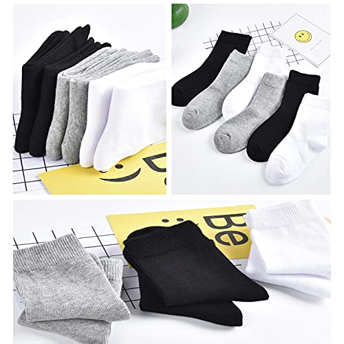 JAMEGIO 18 Pairs Toddler Boys Girls Short Socks Breathable Cotton Kids Socks(2-4 Years)