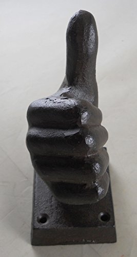 Cast Iron Thumbs Up Themed Wall Mounted Hook