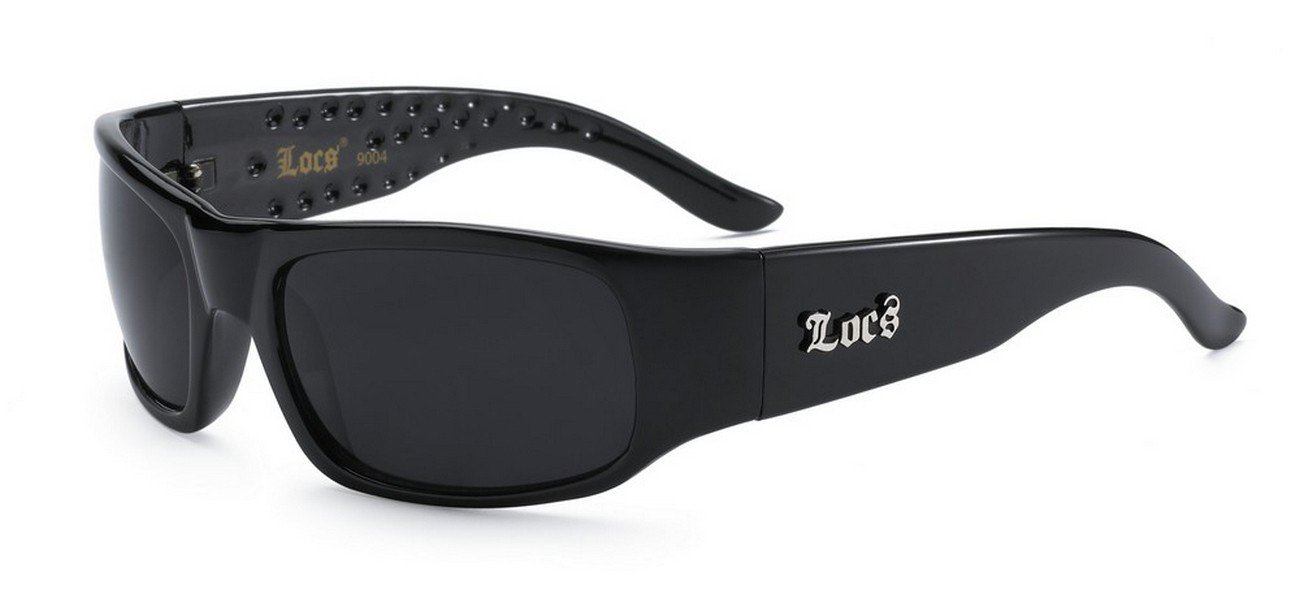 3 Pack Locs Mens Black Hardcore Shades Dark Lens Gangster Sunglasses, Large