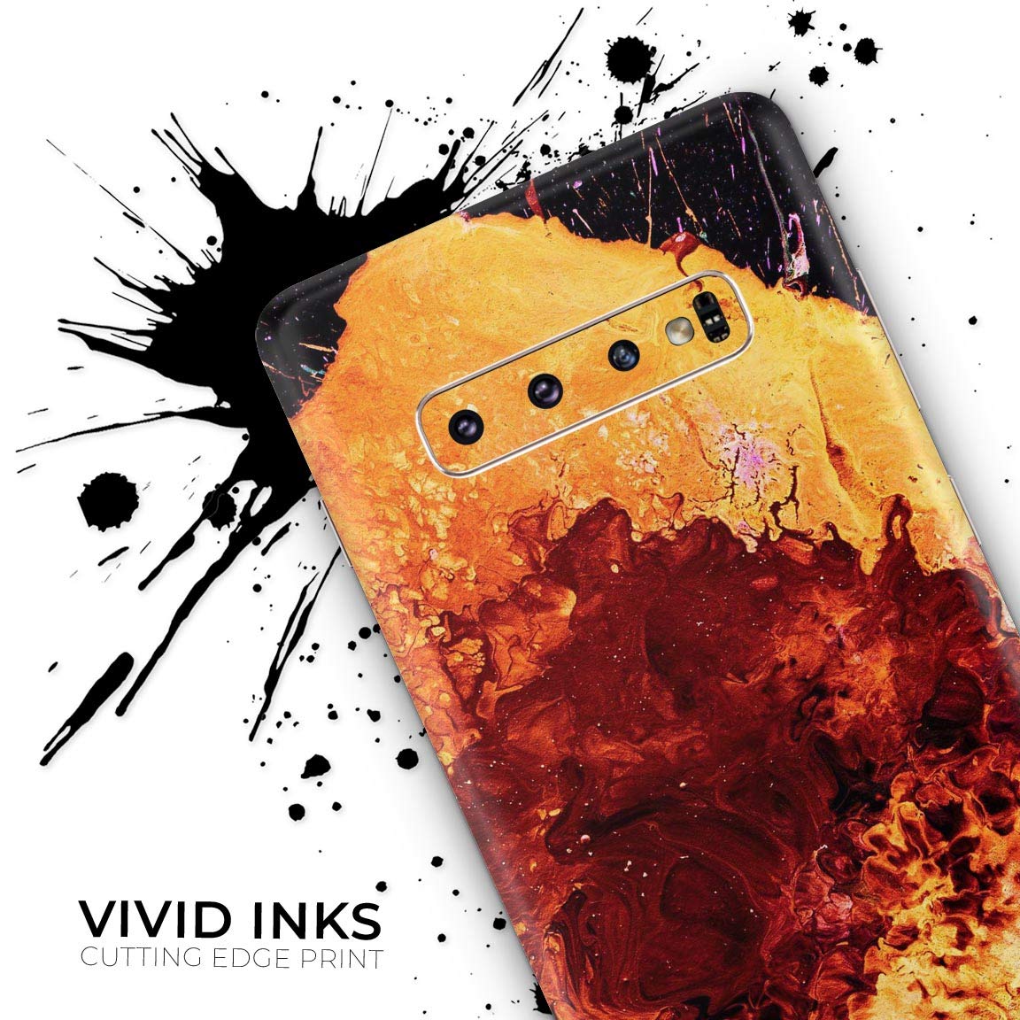 DesignSkinz Liquid Abstract Paint V18 Protective Vinyl Decal Wrap Skin Cover Compatible with The Samsung Galaxy S20 (Screen Trim & Back Glass Skin)