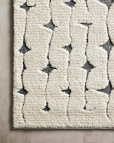 Loloi II Hagen Collection HAG-04 White/Navy, Contemporary 7'-10" x 10'-10" Area Rug