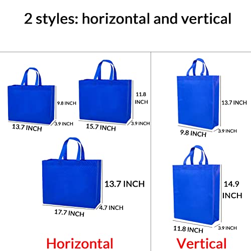 Cihomia 100PCS Custom Non-woven Bags Tote Gift LogoTravel Kitchen Shopping Reusable Grocery Bag with Handle (one color, horizontal)