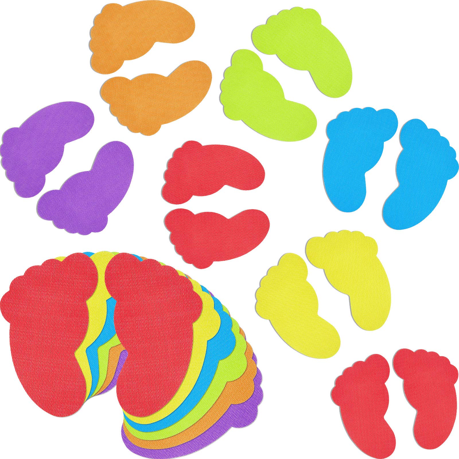 Outus 48 Pieces Carpet Feet Spots, Sit Foot Spots, Line up Spots for Classroom Floor, Carpet Markers for Teacher Supplies Classroom Rug, School Decoration (Classic)