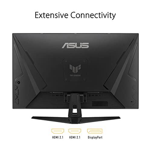 ASUS TUF Gaming 32” (31.5” viewable) 4K HDR DSC Gaming Monitor (VG32UQA1A) - UHD (3840 x 2160), 160Hz, 1ms, Extreme Low Motion Blur Sync, Freesync Premium, HDMI2.1, Speakers, 120% sRGB, DisplayHDR 400