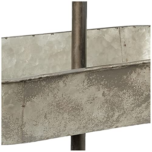Creative Co-Op Metal 3 Tier Container with Wood Handle