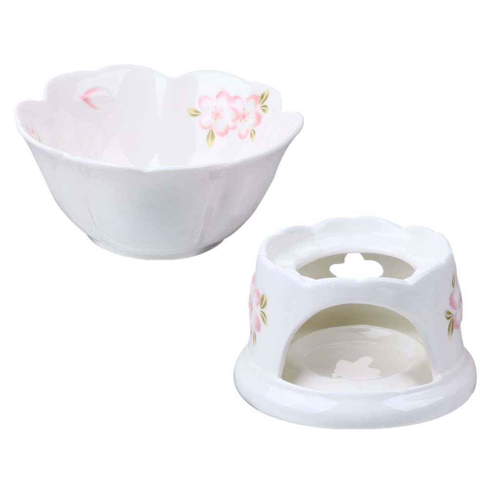Hemoton Household Chocolate Fondue 1 Set Chocolate Melting Pot Ice Cream Ceramics Gadgets White Chocolate Melting Stove