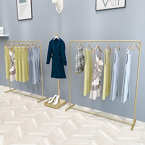 Iron Continental Clothes Rail,Fashion Elegant Garment Rail,Durable/Golden / 150cm