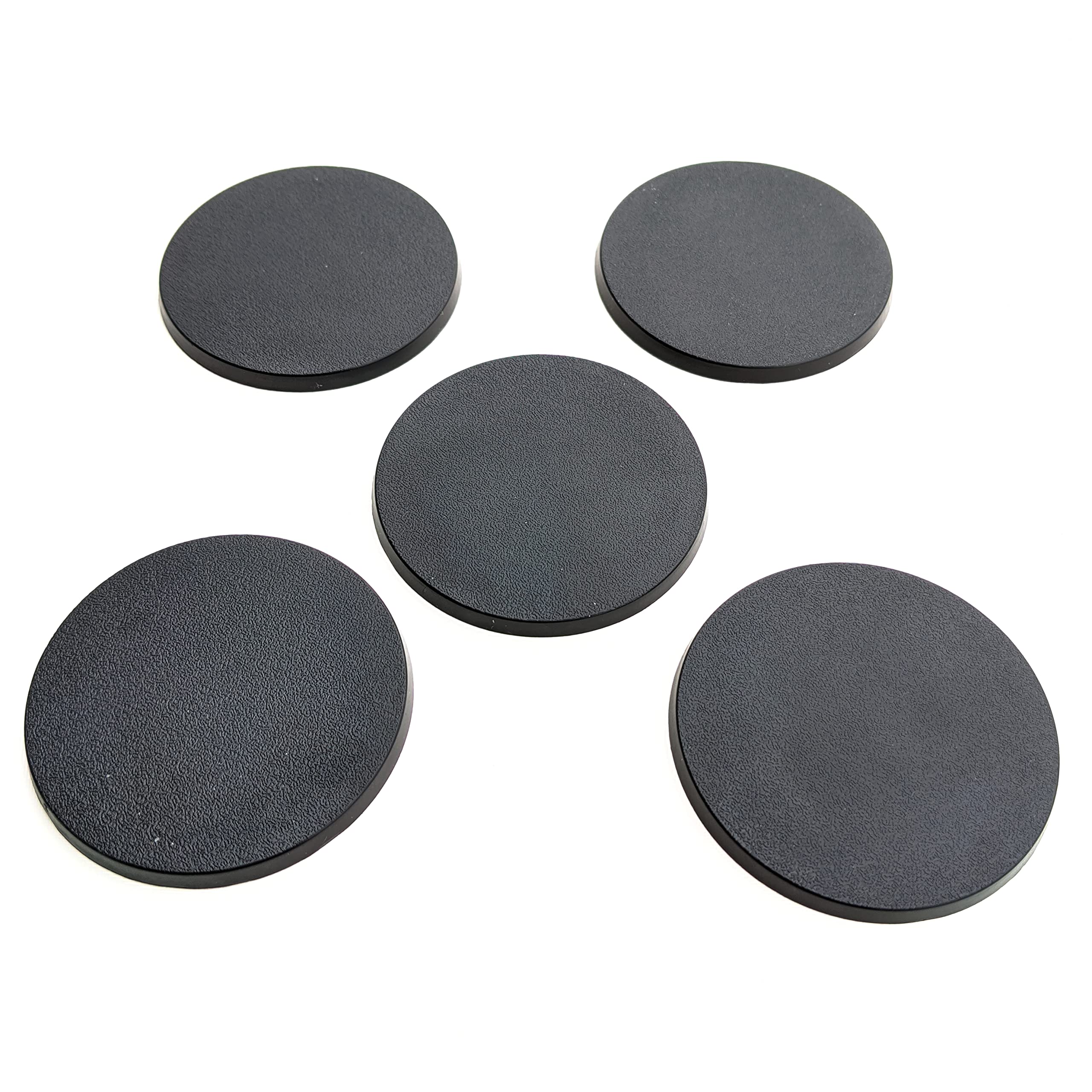 Stonehaven Miniatures 10PK - Blank Miniature Bases, 60mm Diameter - Designed for 28mm Scale Tabletop War Game Miniatures - Plastic, Black