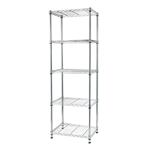 ERRTT 5-Tier Chrome Shelving Unit,Shelving Units and Storage for Kitchen and Garage,