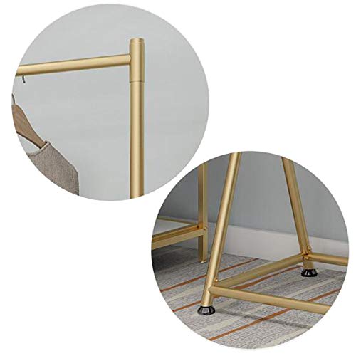 Iron Floorstanding Garment Rail,Simple Modern Clothes Rail,Fashion Durable/Golden / 150×170×40cm