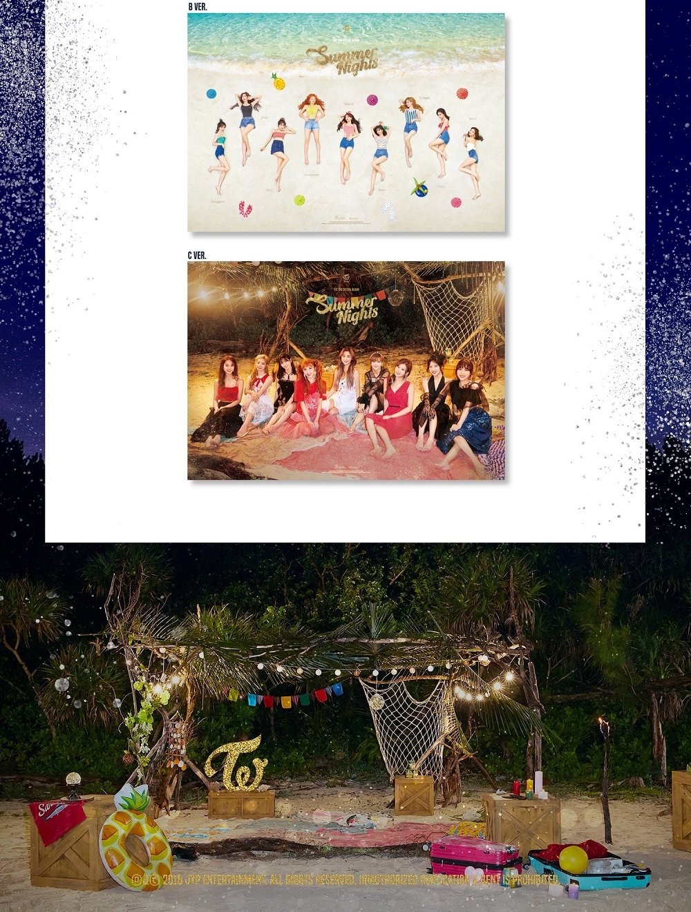 JYP TWICE - Summer Nights [C ver.] (2nd Special Album) CD+Photobook+Photocards+Folded Poster+Free Gift