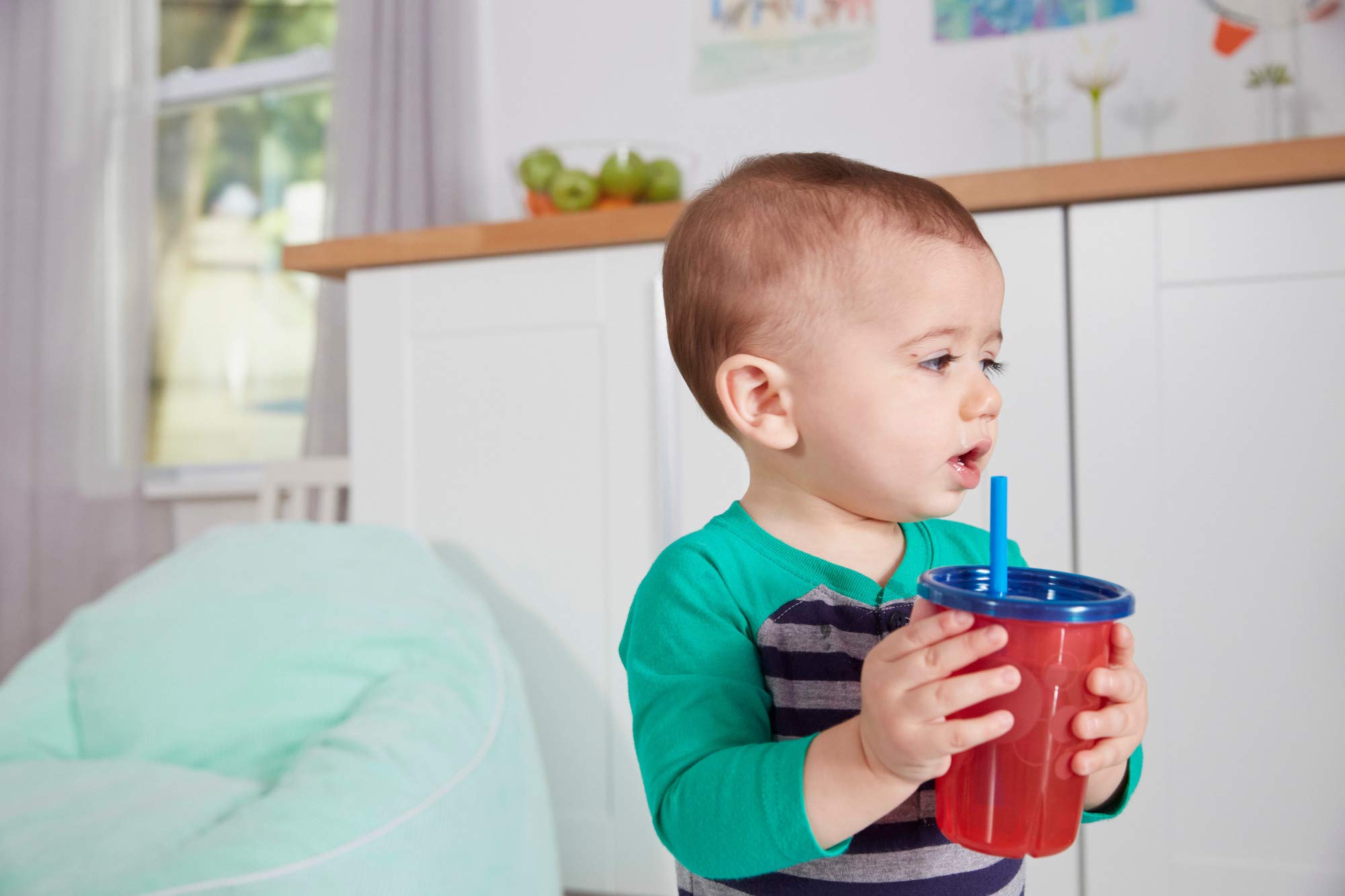 The First Years Take & Toss Spill Proof Party Pack - Rainbow Party Pack - Toddler Straw Cups, Kids Bowls, and Snack Cups - Ages 18 Months and Up - 30 Count