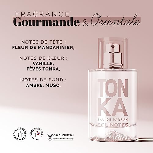 SOLINOTES Tonka Perfume for Women - Eau De Parfum | Delicate Floral and Soothing Scent - Made in France - Vegan - 1.7 fl.oz