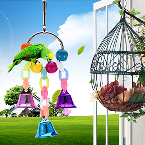 LoveAloe Bird Toy Parrot Cage Hanging Chew Toy with Bell Swing Toys