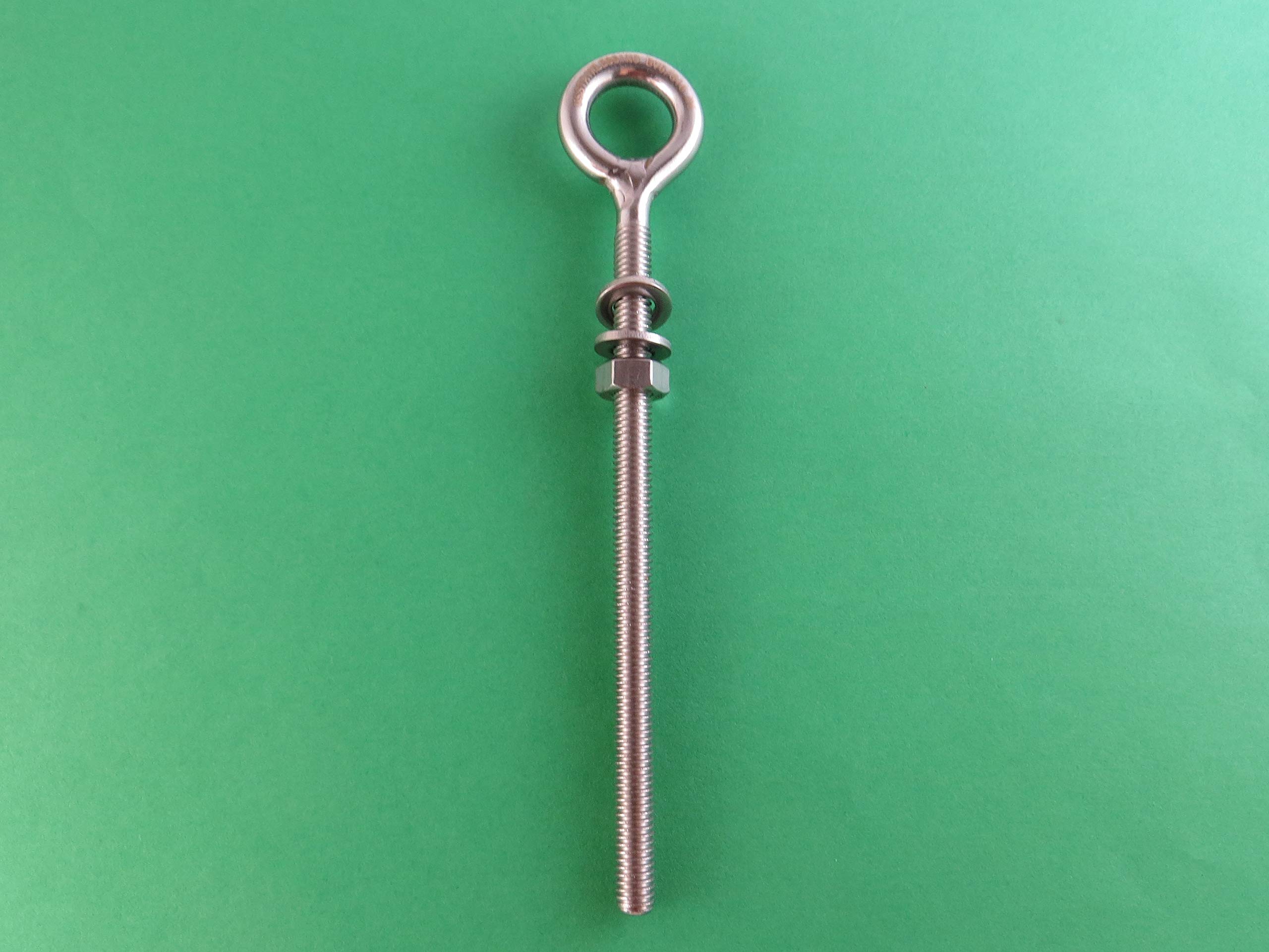 US STAINLESS 2 Pieces Stainless Steel 316 M6 Eye Bolt 6mm x 100mm Marine Grade Pitch of 1