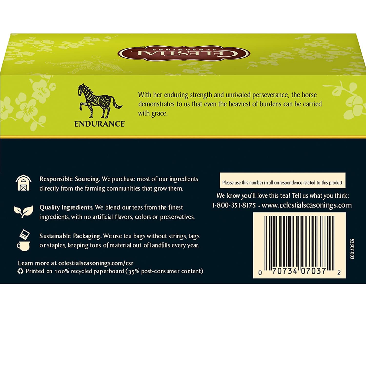 Celestial Seasonings Honey Lemon Ginseng Green Tea Bags, 20 ct (CELESTIAL618199)