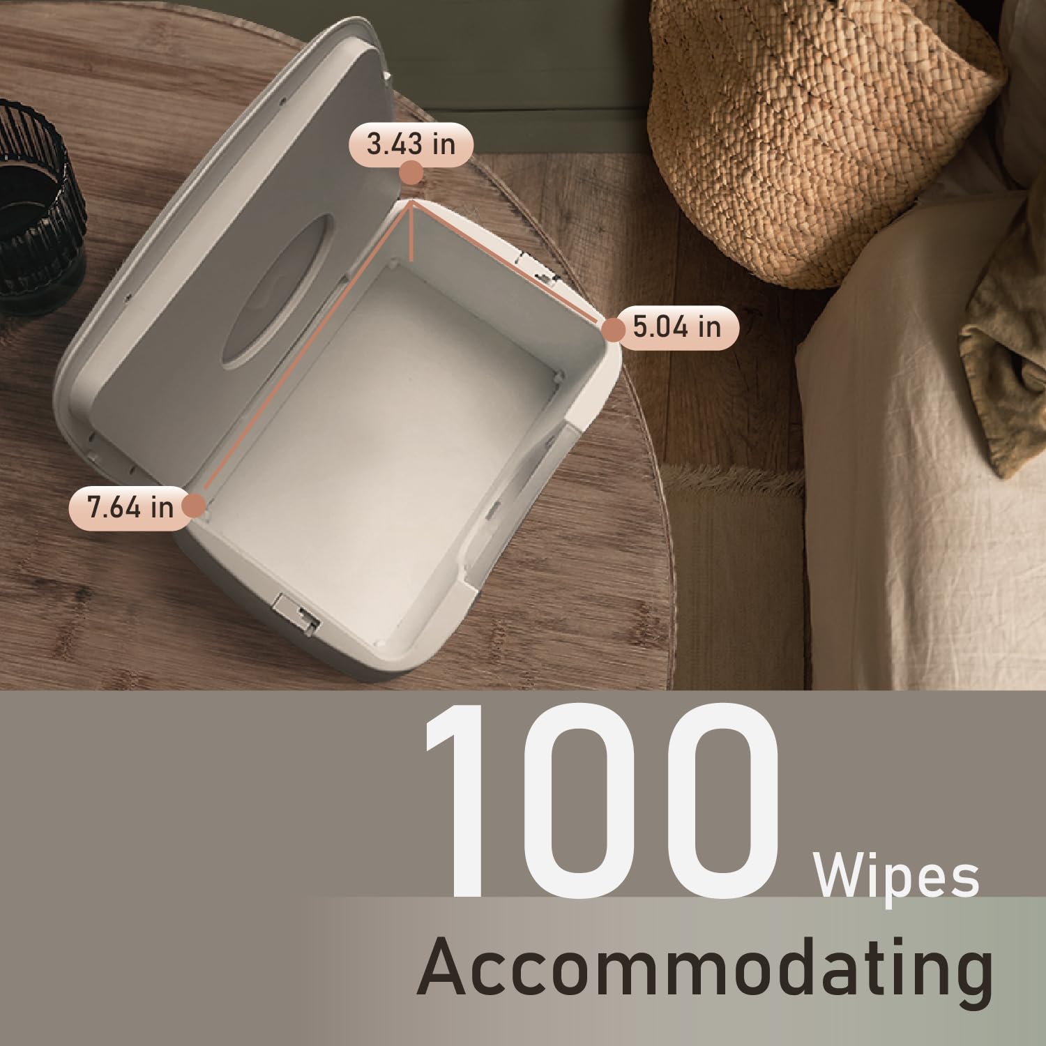 GOGO Pure Baby Wet Wipe Warmer and Wet Wipe Dispenser, Advanced Features - 4 Bright Auto Off LED Ample Lights for Nighttime Changes, Dual Heat for Baby's Comfort, Improved Design and Only at Amazon
