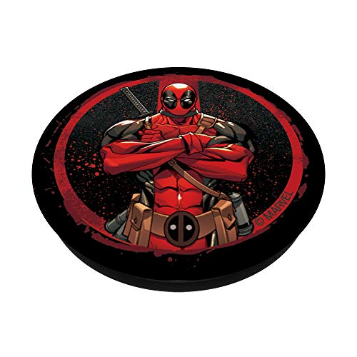 Marvel Deadpool Wade Wilson Icon PopSockets PopGrip: Swappable Grip for Phones & Tablets
