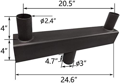 Low Profile Bullhorn with 2 Arms, Adapter Tenon Bullhorn, LED Shoebox Parking Light, Street Light, Parking Lot Pole Bracket